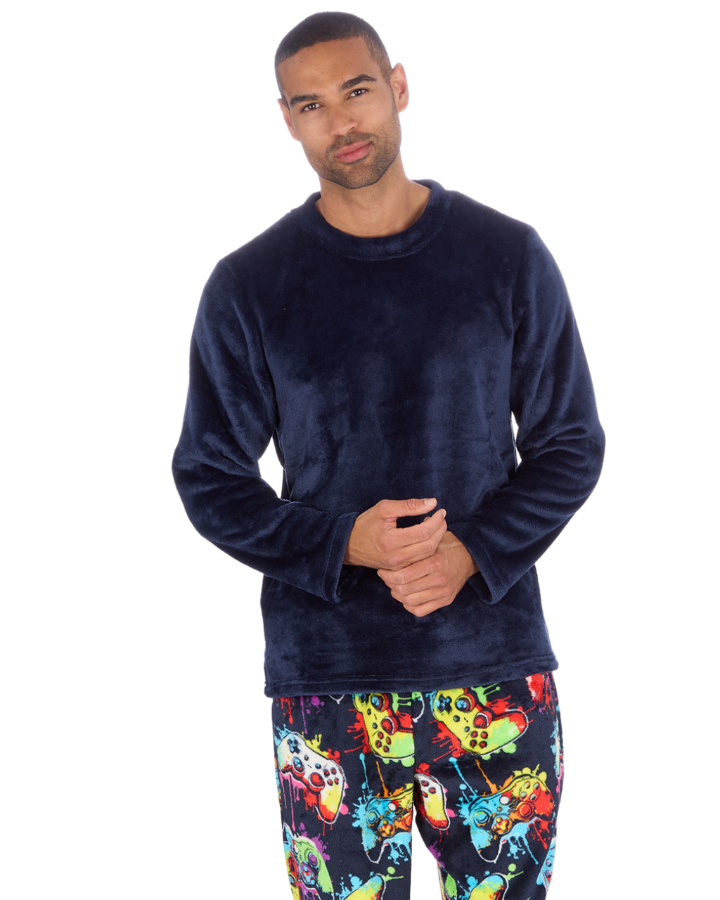 Mens Supersoft Gamer Print Long Sleeve Fleece Trouser Pyjamas – Suzy ...