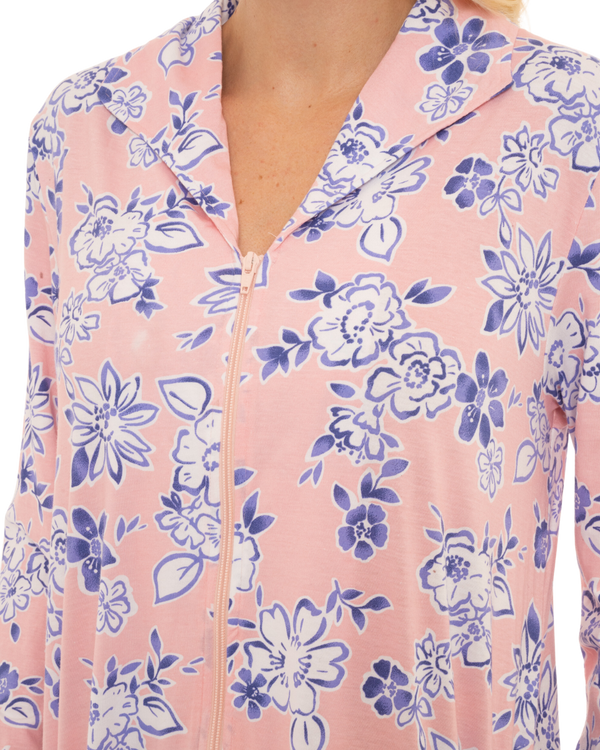 Cotton Stripe / Floral Zip Dressing Gown – Suzy & Me Collection