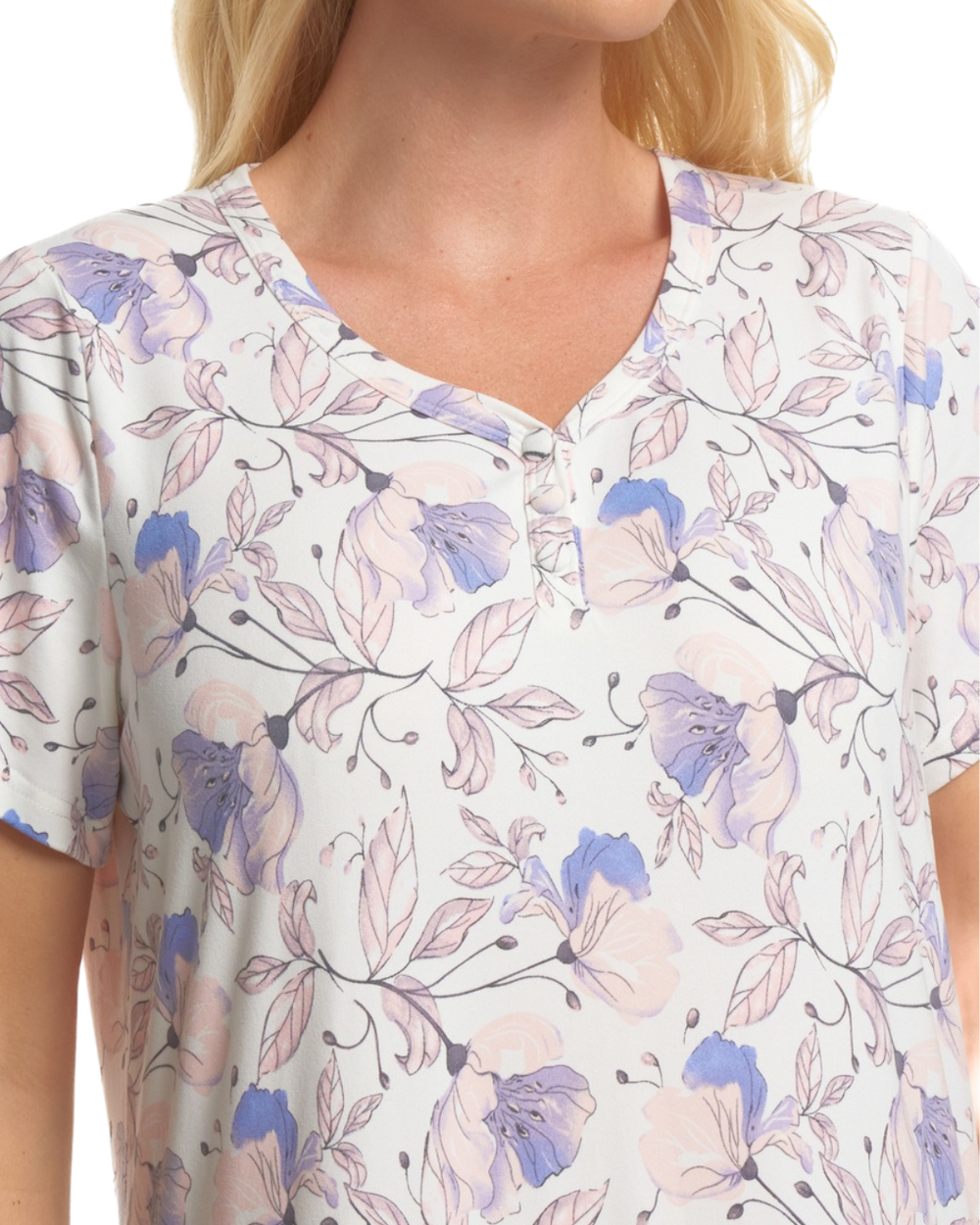 Floral Long Plus Size Luxury Soft Touch Jersey Nightshirt – Suzy & Me ...