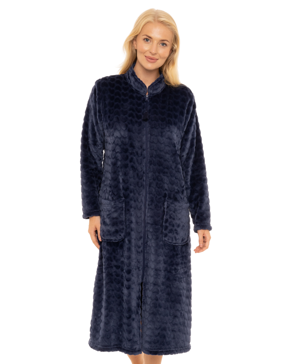 Luxury Embossed Fleece Zip Dressing Gown – Suzy & Me Collection