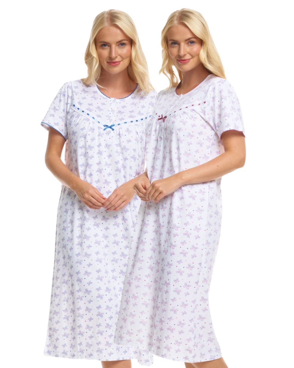 Butterfly Print 100% Cotton Jersey Short Sleeve Nightdress – Suzy & Me ...