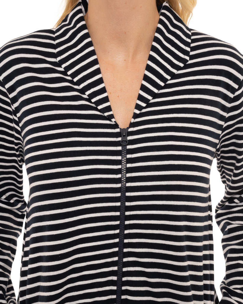 Cotton Stripe Zip Dressing Gown – Suzy & Me Collection